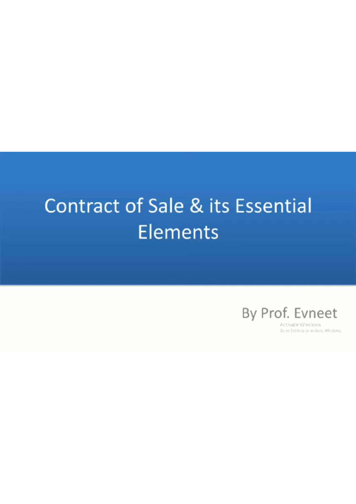 Sale of good - contract 2 - Bechelors of law - Studocu