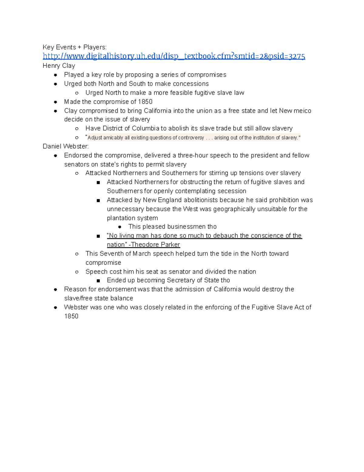The compromise of 1850 - Key Events + Players: digitalhistory.uh/disp ...