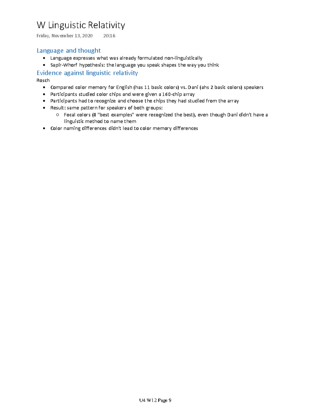 Unit 4 Linguistic Relativity - Language and thought Language expresses ...