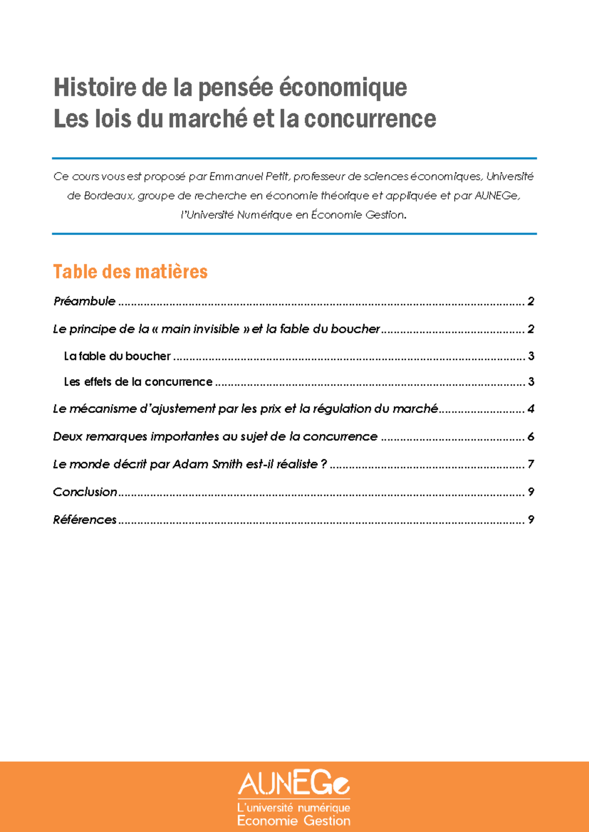 Histoire pensee economique chap 1 lecon 2 cours v5 - Histoire de la ...