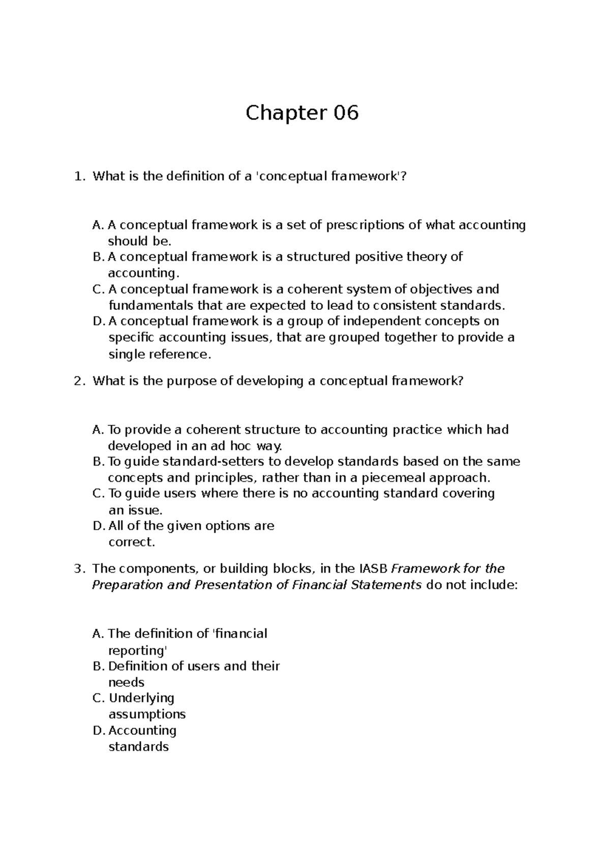 Chapter 06 - Chapter 06 What is the definition of a 'conceptual ...
