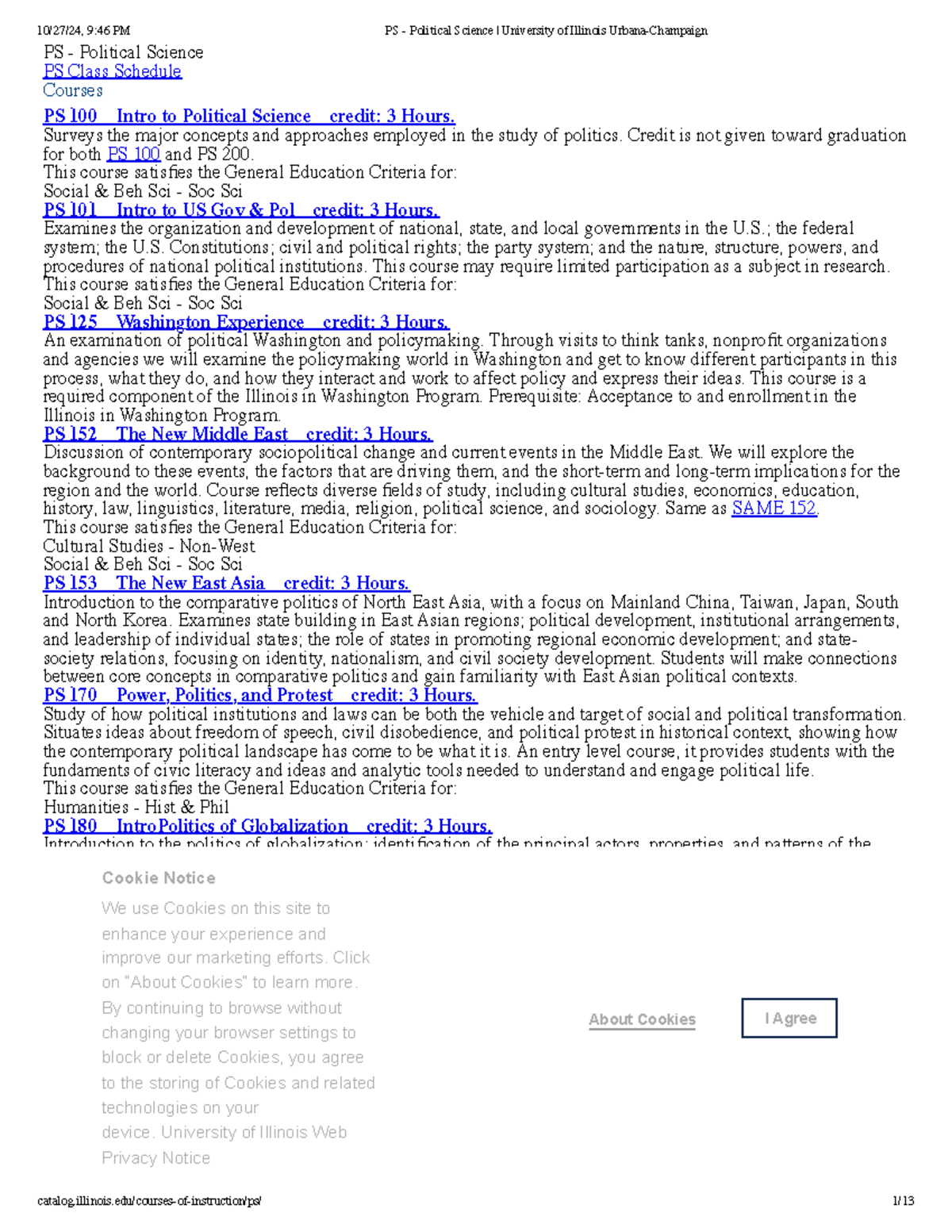 PS - Political Science University of Illinois Urbana-Champaign - PS ...