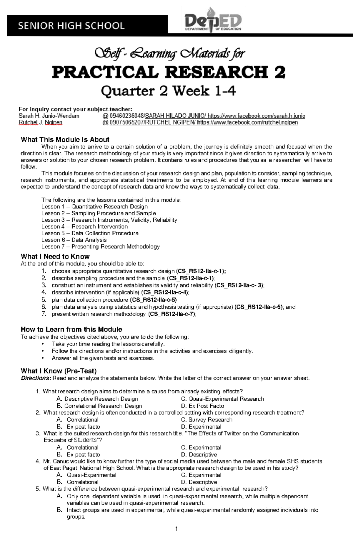 PR2 Q2 Wk-1-4 SLMchbdtherh - What This Module is About When you aim to ...