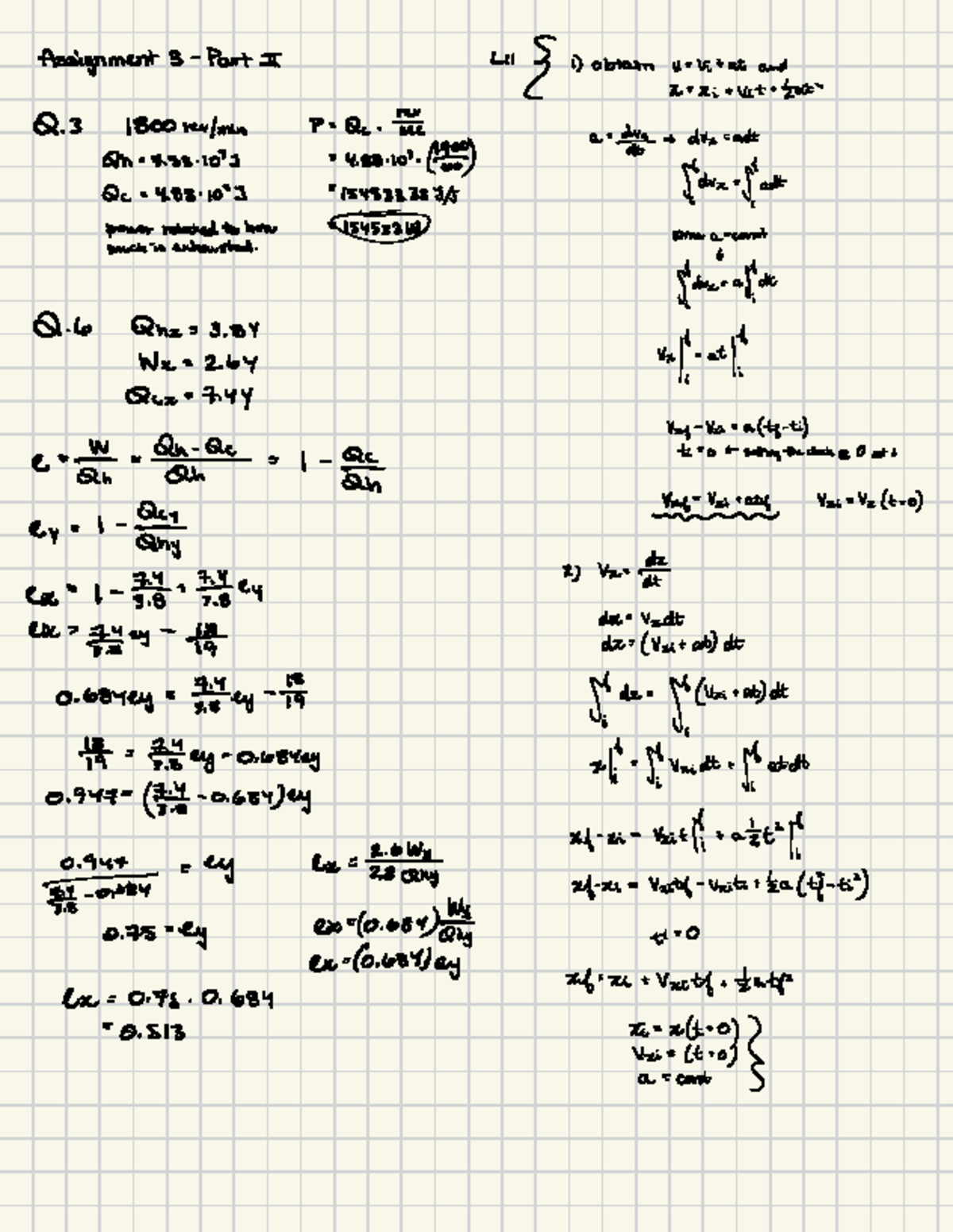Assignment 3 - Part II - 3 1800 rev/min P- &c. See Rh = 7. 53. 1033 = 4 ...