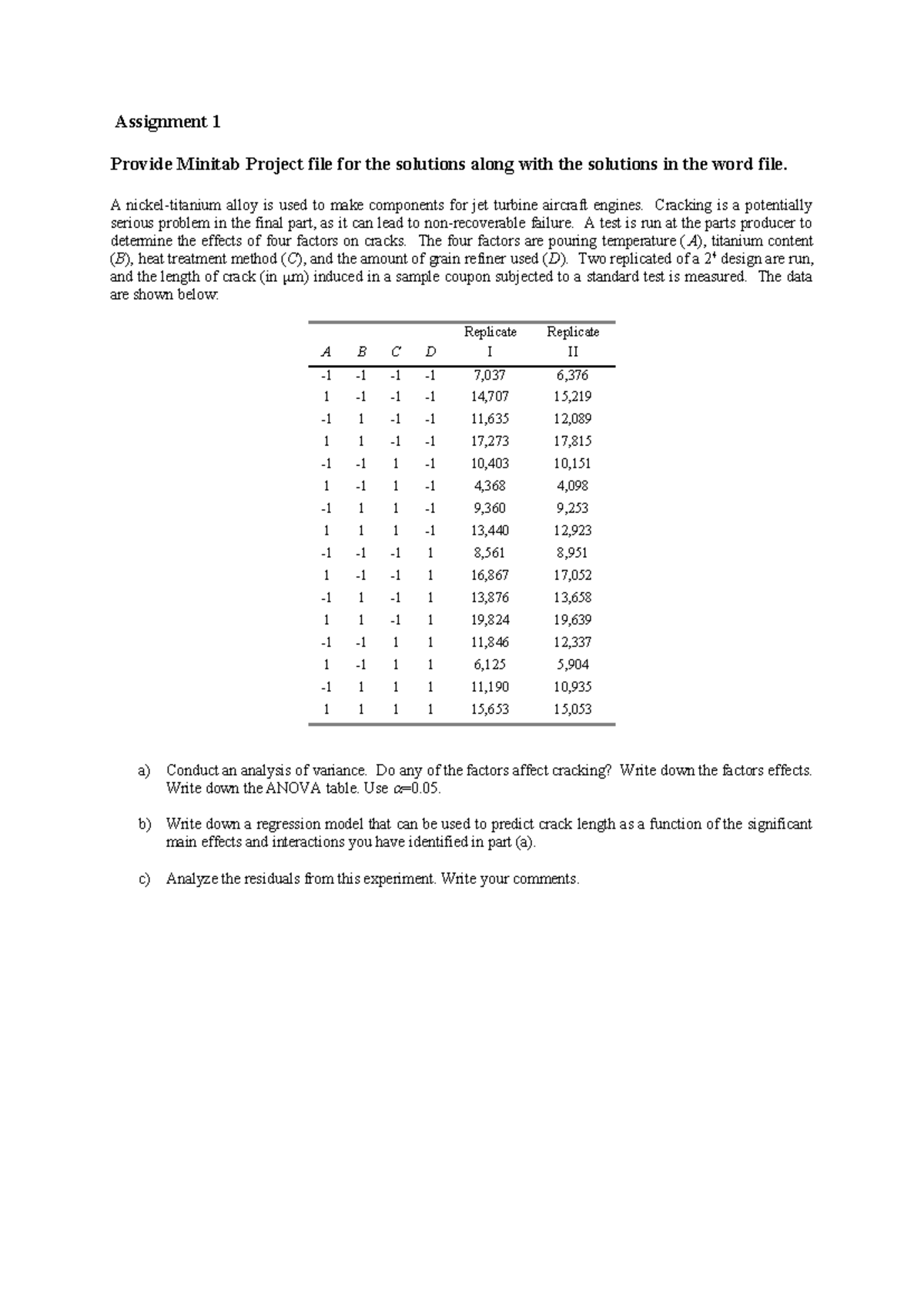 Assignment 1 - A nickel-titanium alloy is used to make components for ...