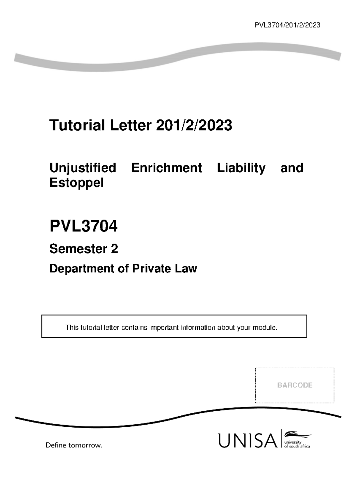 PVL3704 General feedback to assignemnt 01 Semester 2 2023 - PVL3704 ...