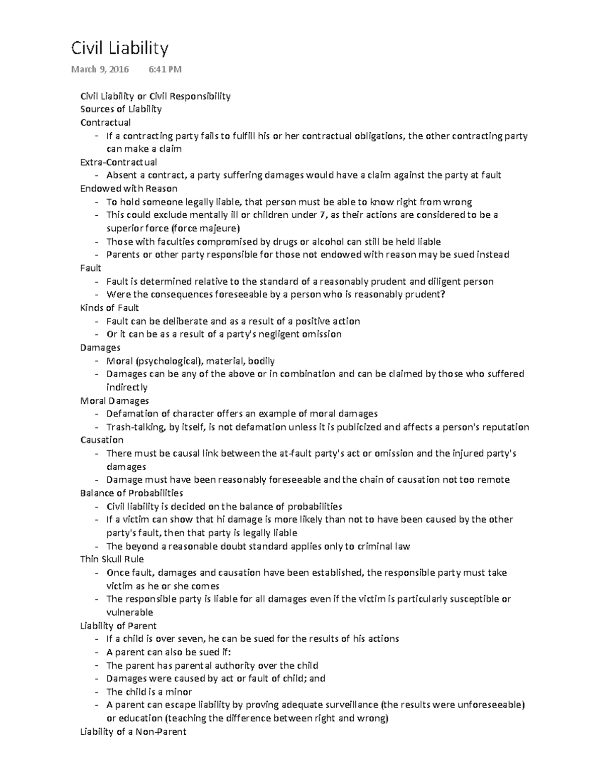 Business Law - Civil Liability - Warning: TT: undefined function: 32 ...