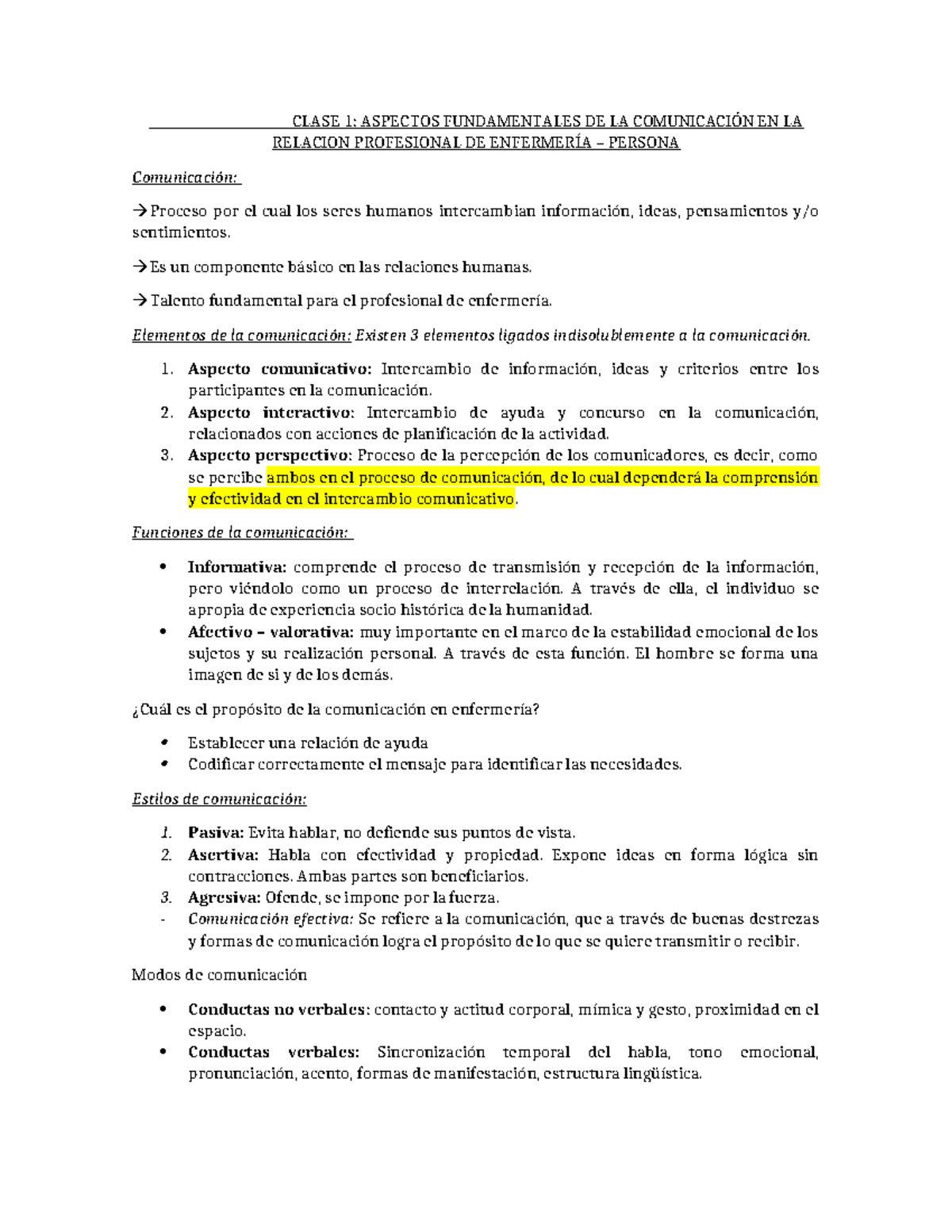 Clase 1 - ekrjr - CLASE 1: ASPECTOS FUNDAMENTALES DE LA COMUNICACIÓN EN ...