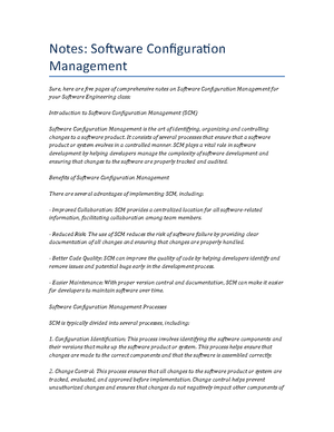 Software Design - Notes: Software Design Certainly! Here are some ...