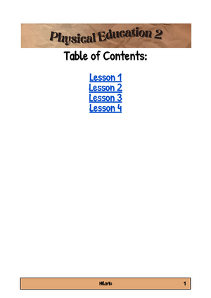 PE 2 Module (Week 4-5) Physiological Indicators - 2 nd Floor, SV Building 900 San Marcelino ...