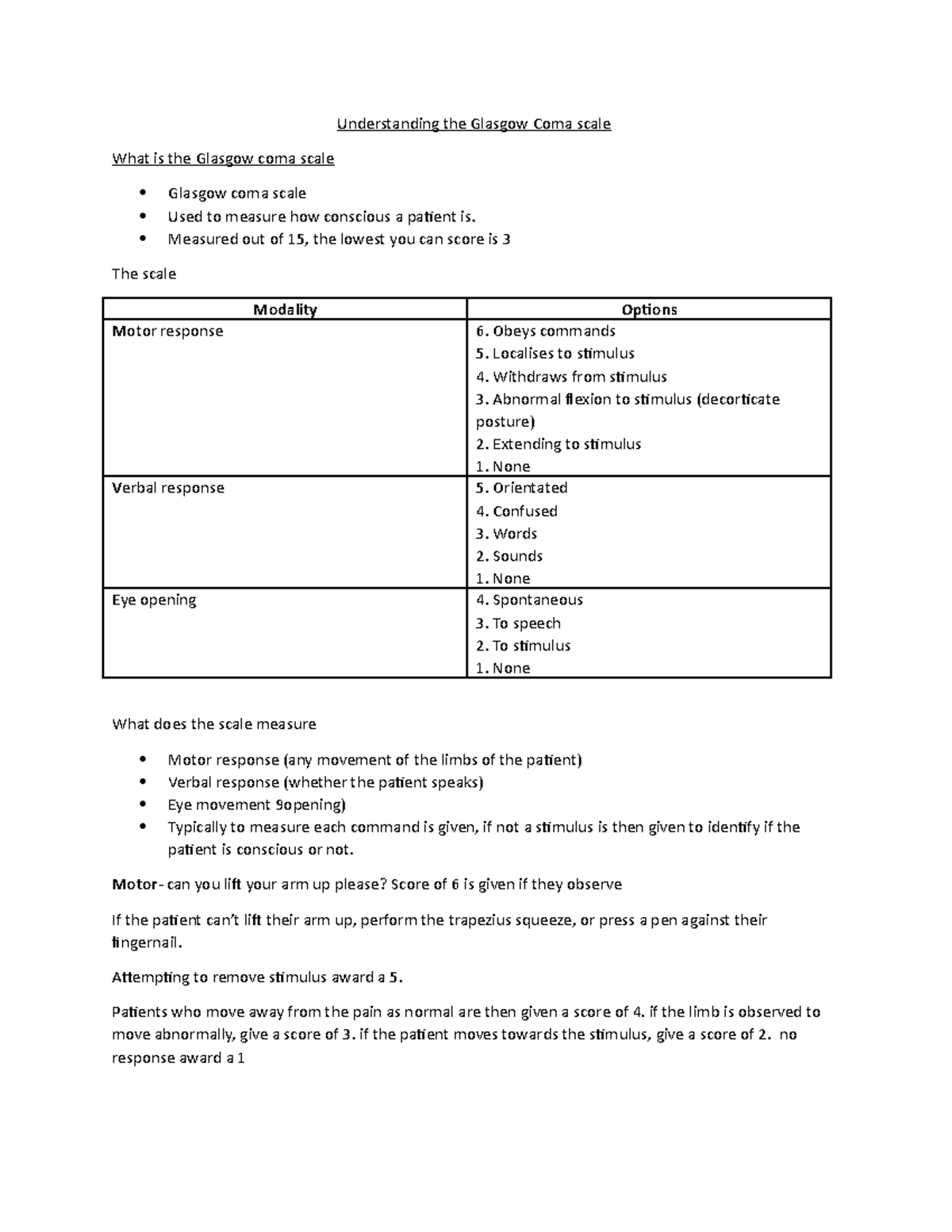 Understanding the GCS system - 10278 - BCU - Studocu