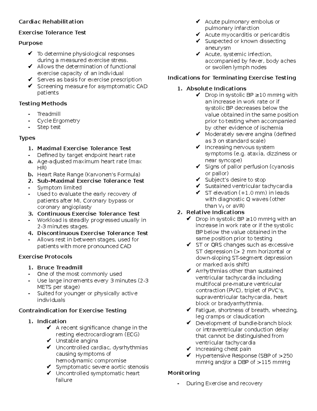 Cardiac-Rehabilitation - Cardiac Rehabilitation Exercise Tolerance Test ...
