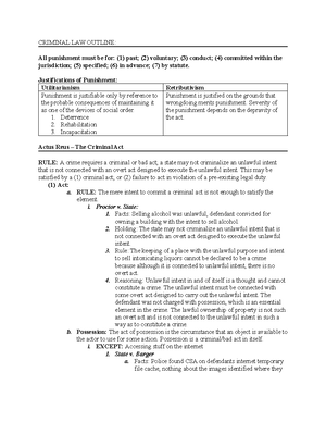 Unit 2 Criminal Law Textbook Notes - Chapter 5: Introduction ...