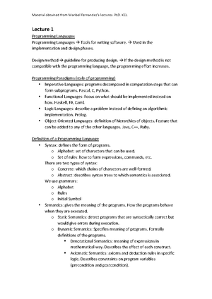 Check List - Is for coursework reference - 1 Duration times are ...