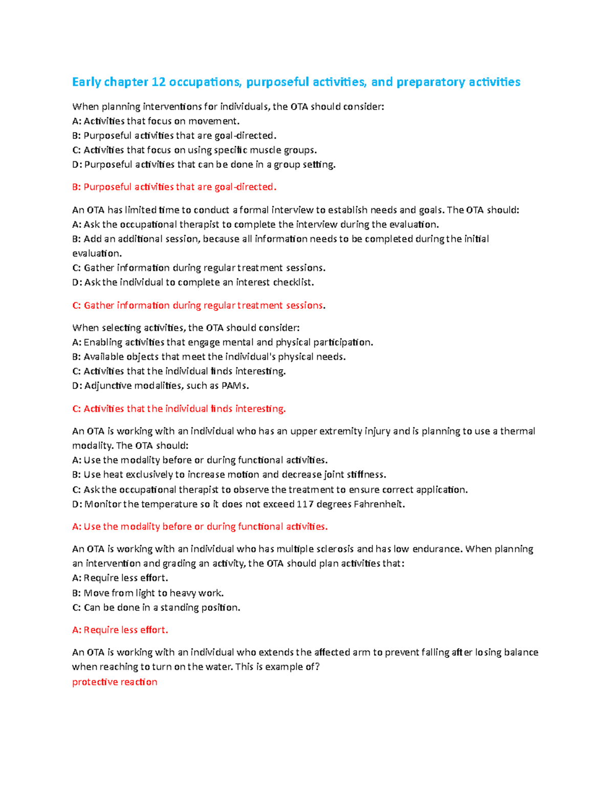 Ocs II Early 12 21 22 28 29 - Early chapter 12 occupations, purposeful ...