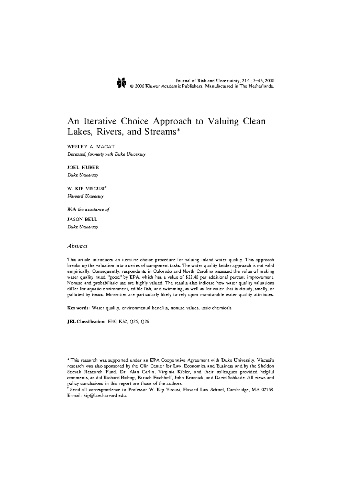 An Iterative Choice Approach to Valuing - LWZ114 - CDU - Studocu