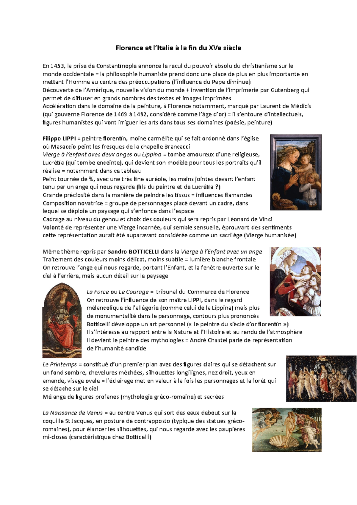 HDA - Florence et l’Italie à la fin du XVe siècle - Warning: TT ...