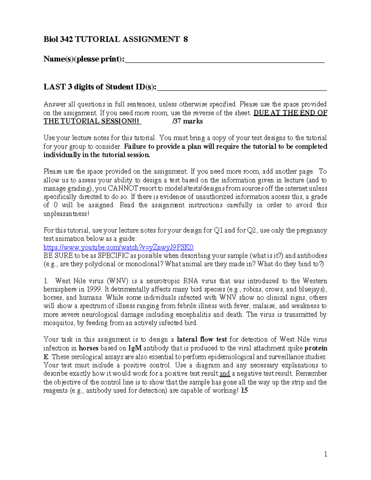 342 TUT8 - Please give as much additional information as possible. - 1 ...