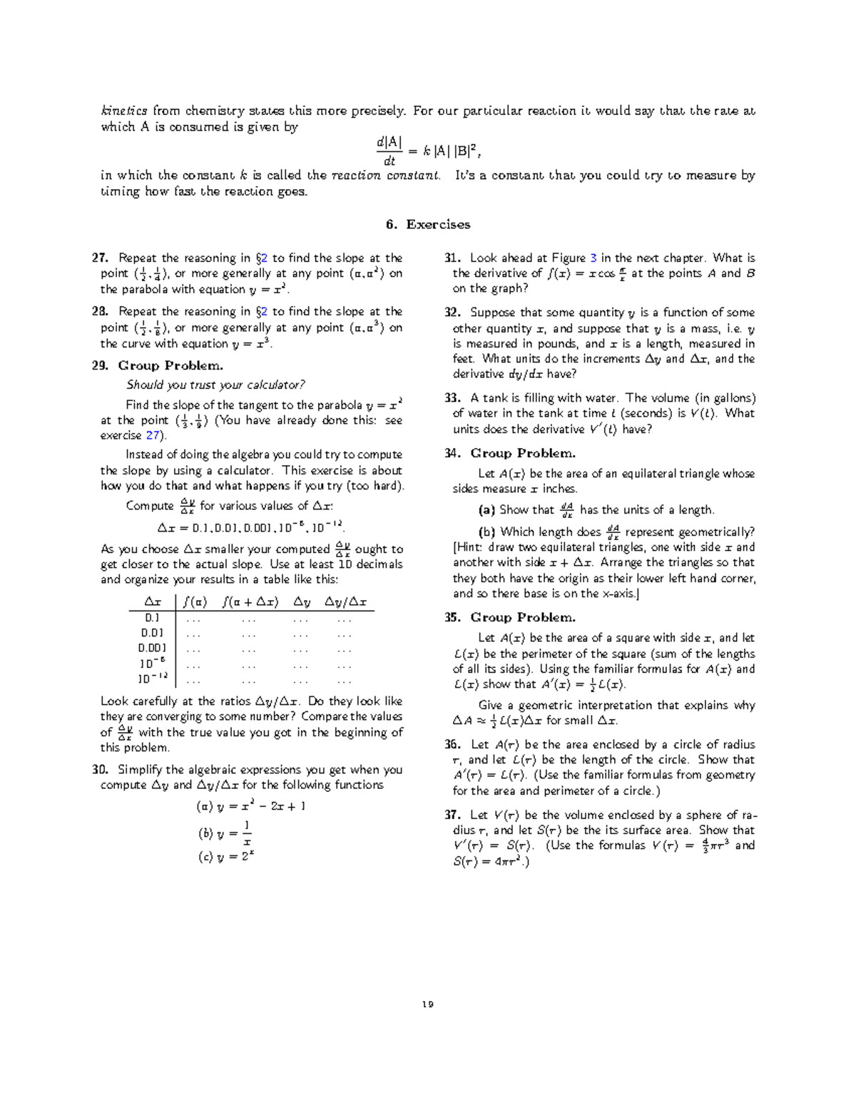 Math Calculus (10) - n/a - kinetics from chemistry states this more ...