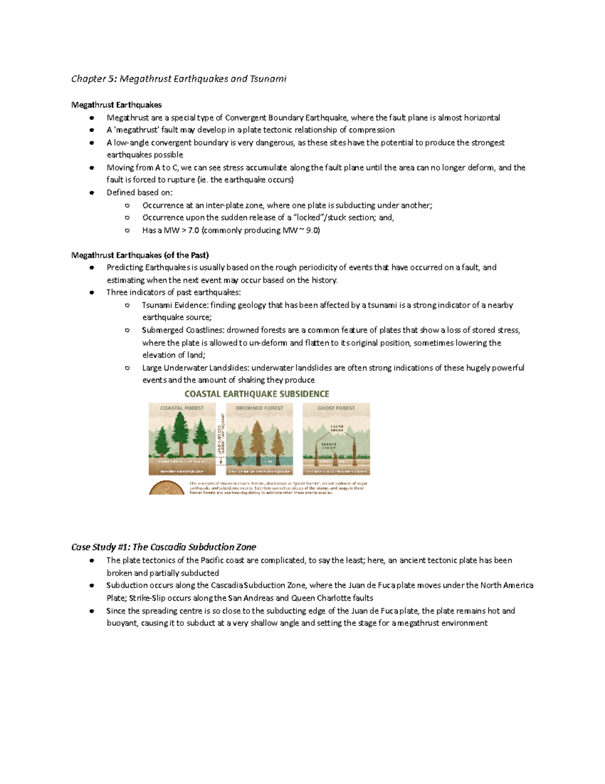 Earth Sci 2240 - Chapter 5 - Chapter 5: Megathrust Earthquakes and ...