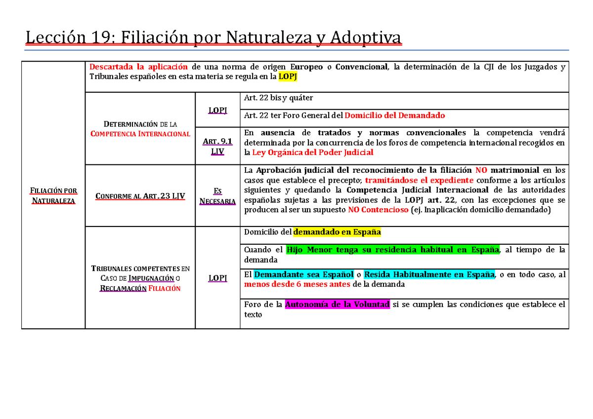 TEMA 19 - RESUMEN DEL TEMA - Derecho Internacional Privado - Warning: TT: undefined function: 32 ...