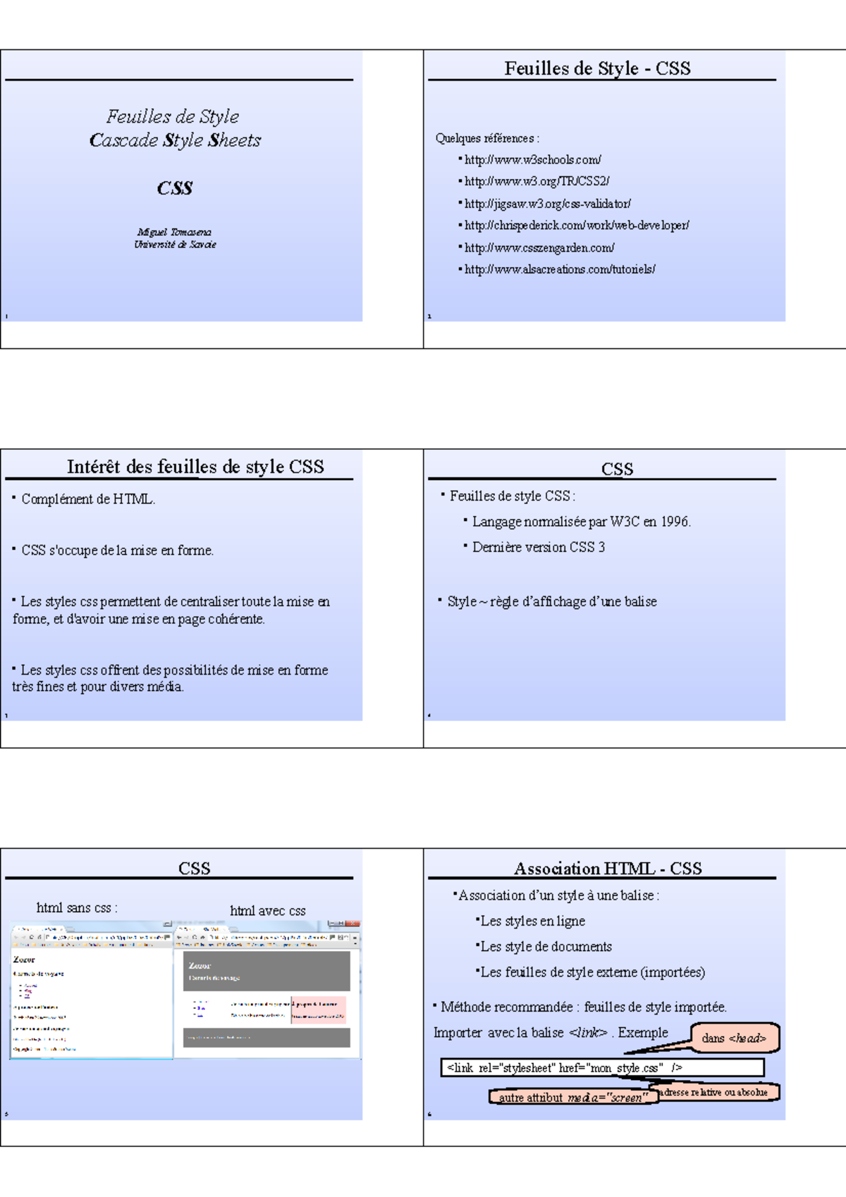 Chapitre 2 Css - Langages du WEB - 1 Feuilles de Style Cascade Style ...