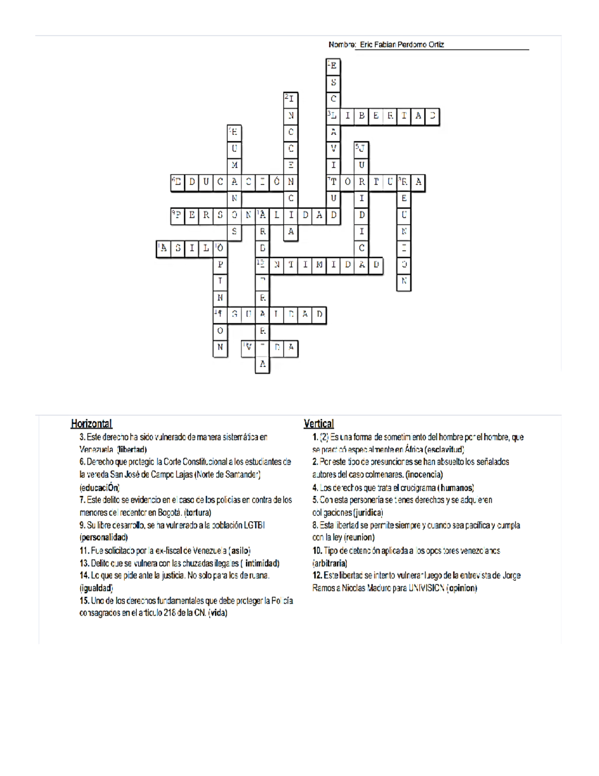 Crucigrama - sdsddddddddddddddddddd - Lengua Castellana - Studocu