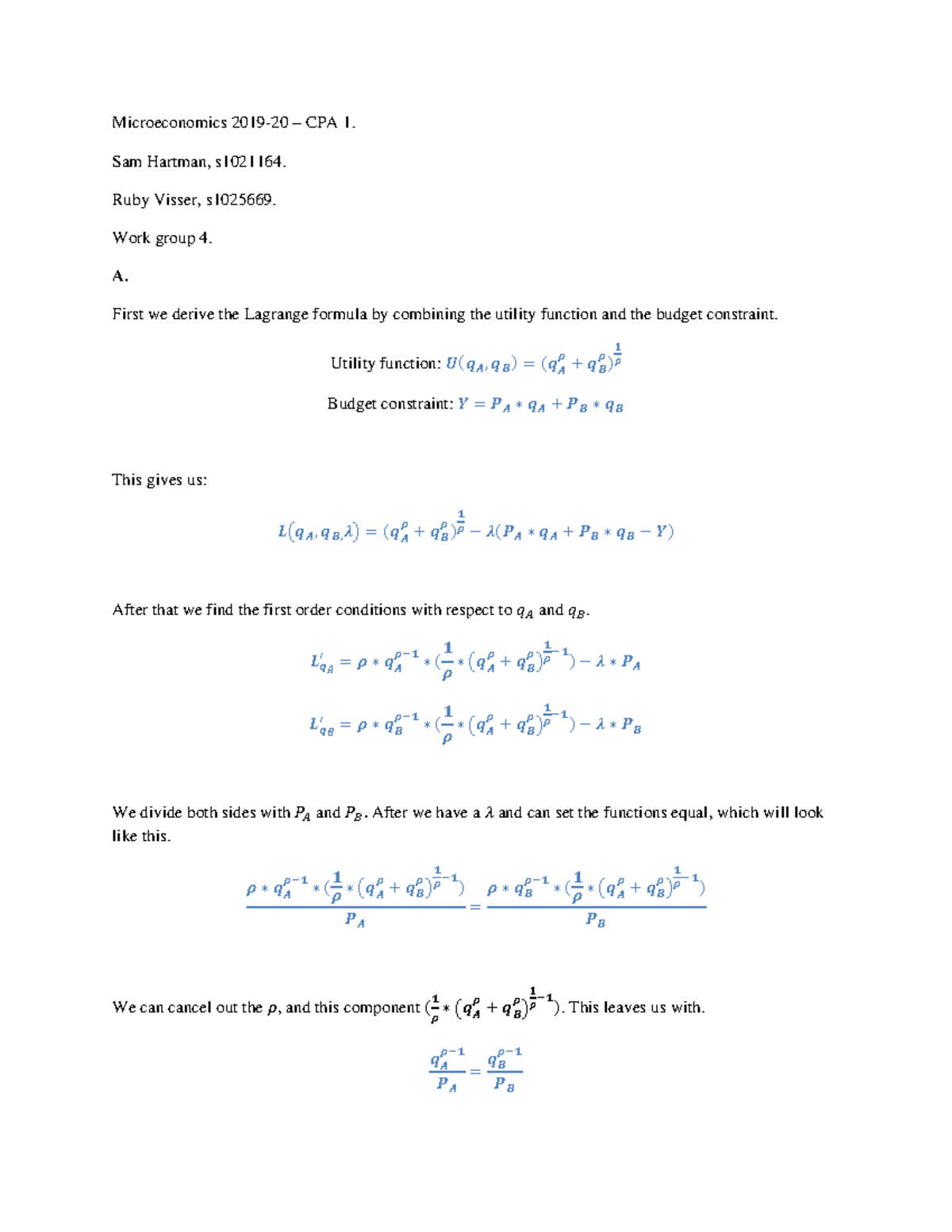 Microeconomics CPA 1. Sam Hartman and Ruby Visser - Microeconomics 2019 ...