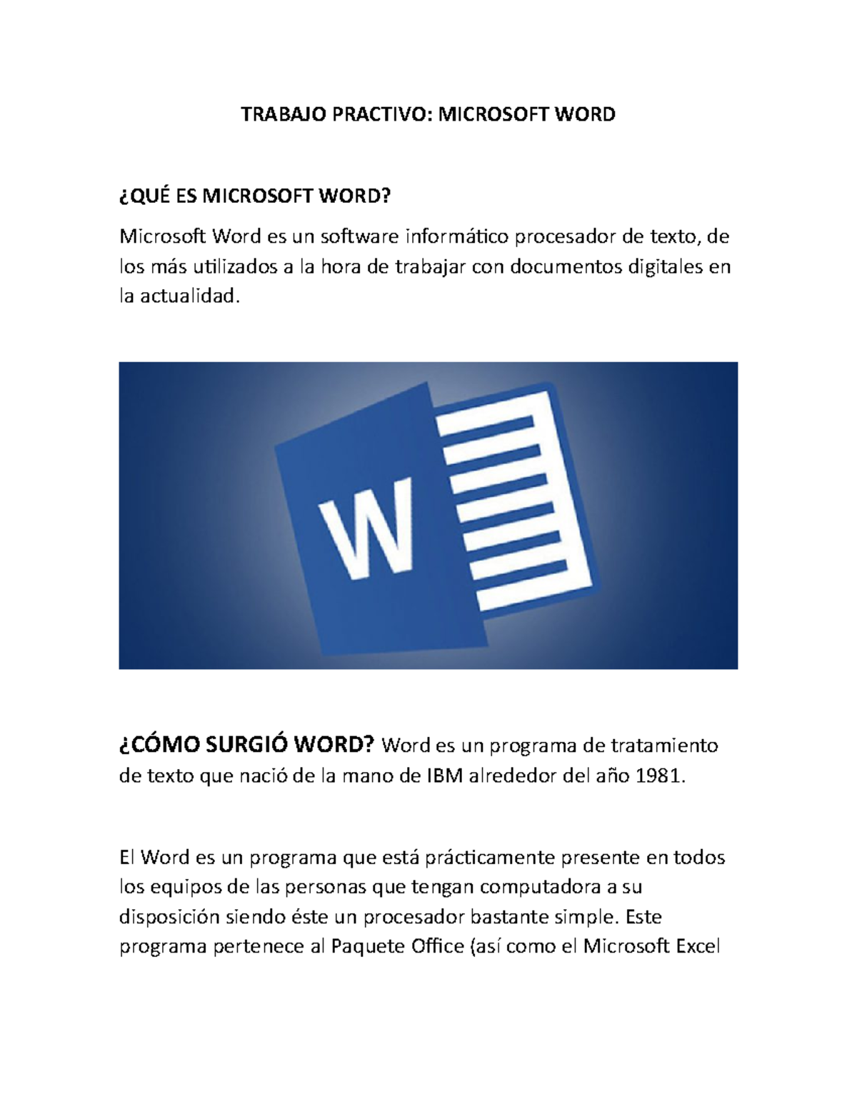 Microdoft Word - Resumen - TRABAJO PRACTIVO: MICROSOFT WORD ¿QUÉ ES ...