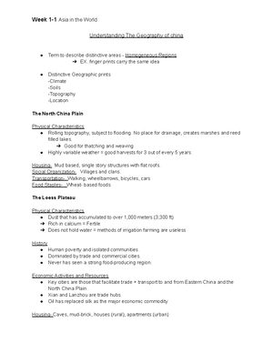 East Asia Geography Intro - Week 1-1 Asia in the World East Asia ...