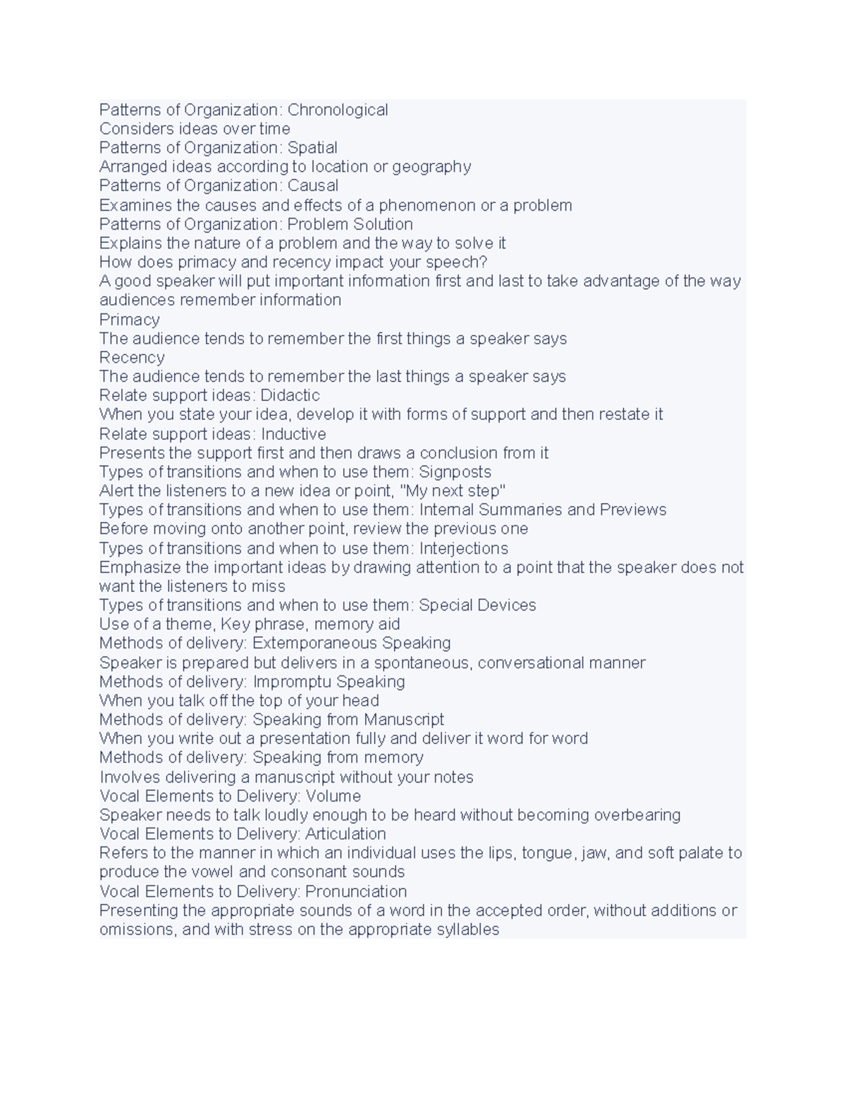 Comm 4 - practice - Patterns of Organization: Chronological Considers ...