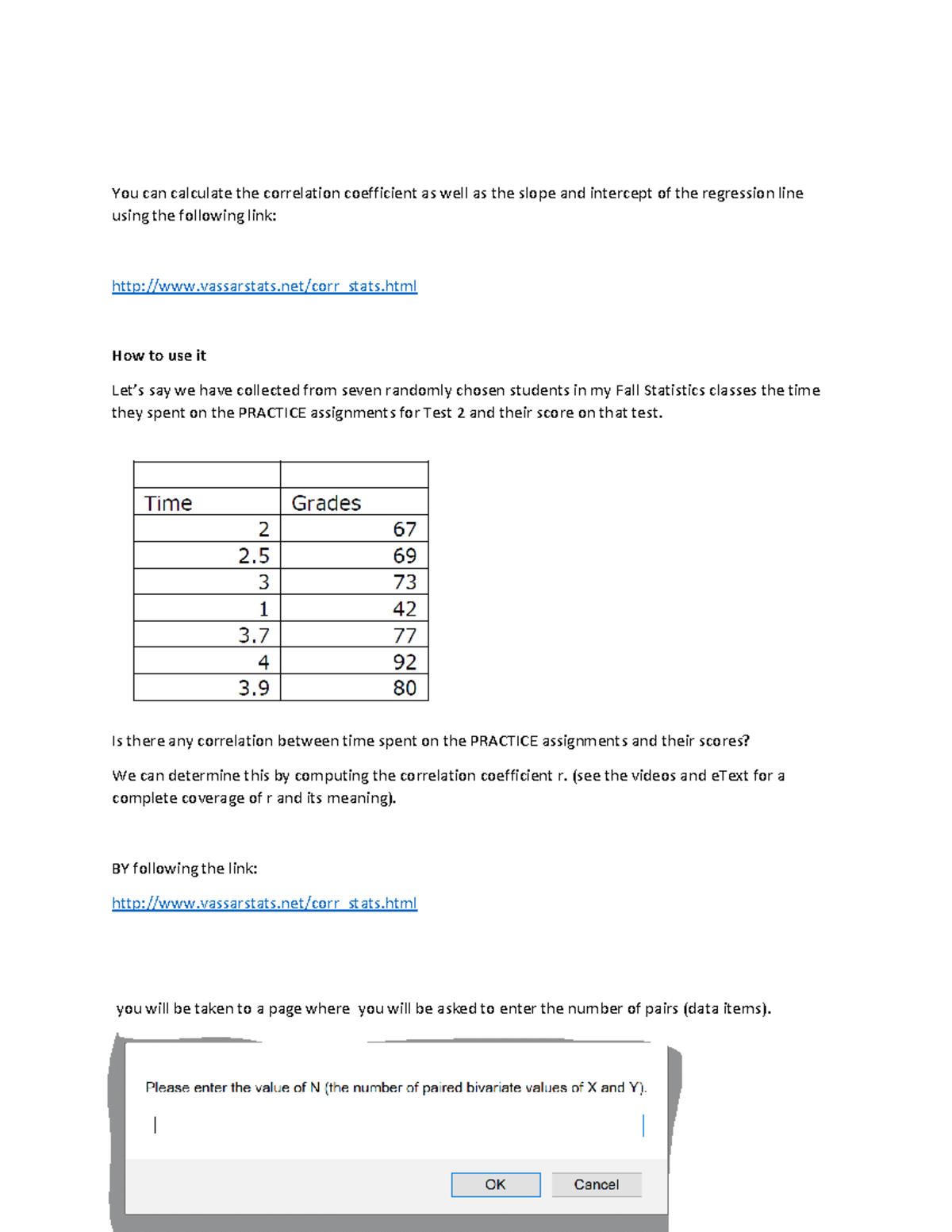 Correlation and Regression - You can calculate the correlation ...