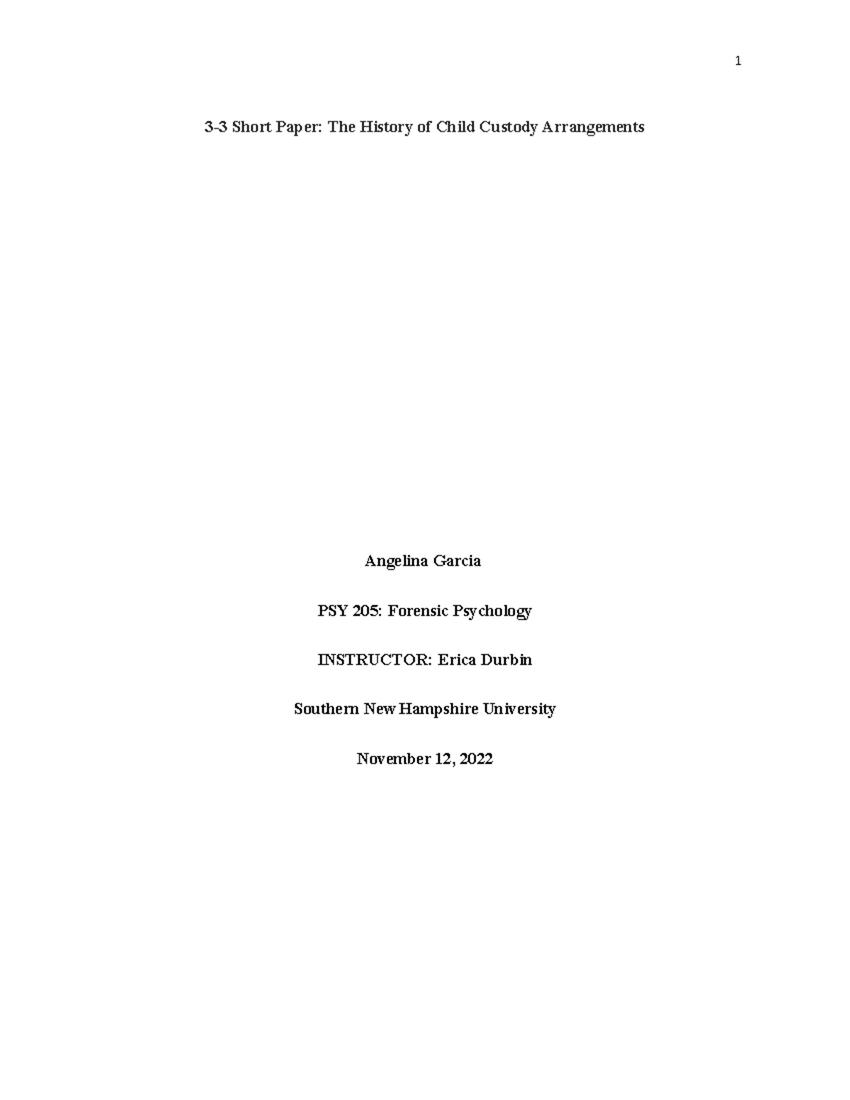 PSY-205 3-3 - Guidelines for Submission: Short papers should use double ...