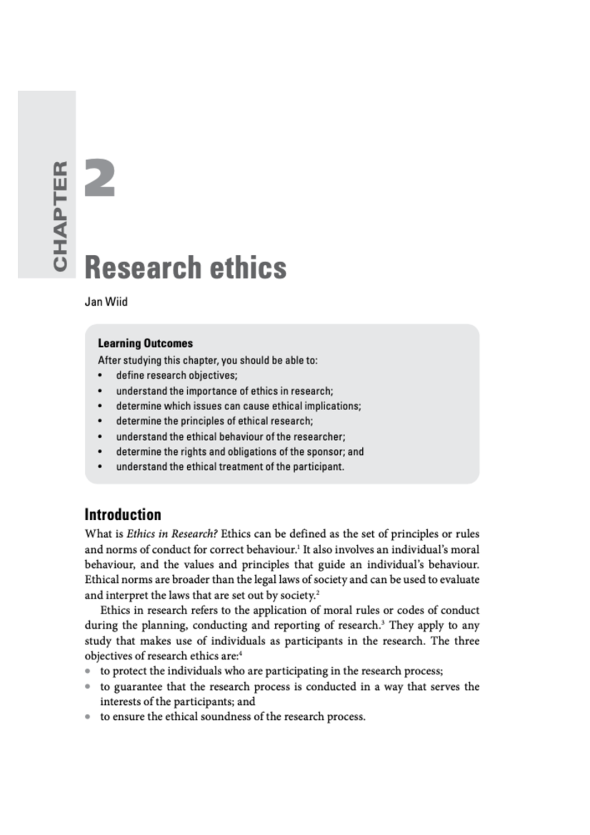BEM 314-Chapter 2 - BEM CHAP 2 - 2 Research ethics Jan Wiid Learning Outcomes After studying ...