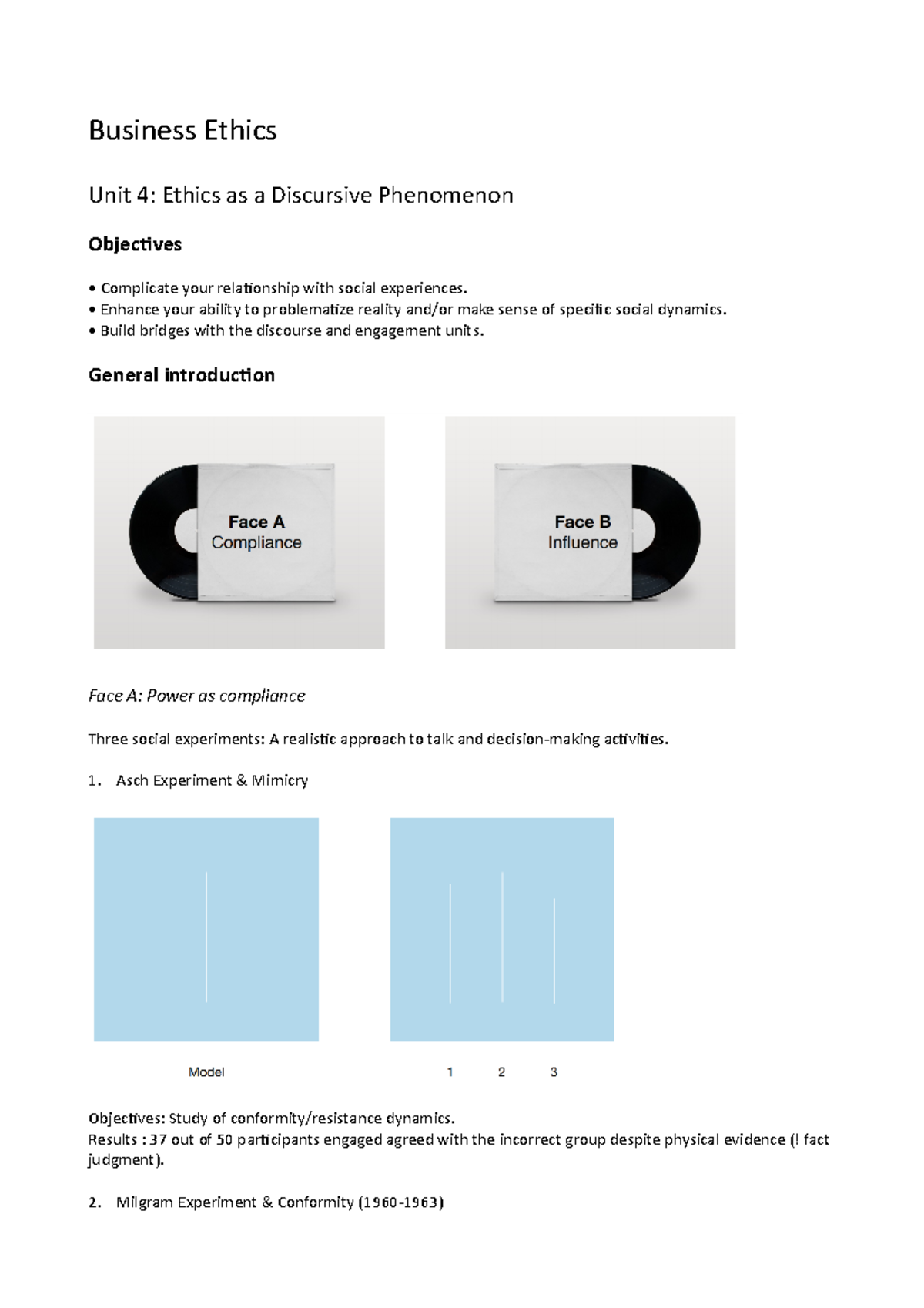 Business Ethics Unità numero quattro - Business Ethics Unit 4: Ethics ...