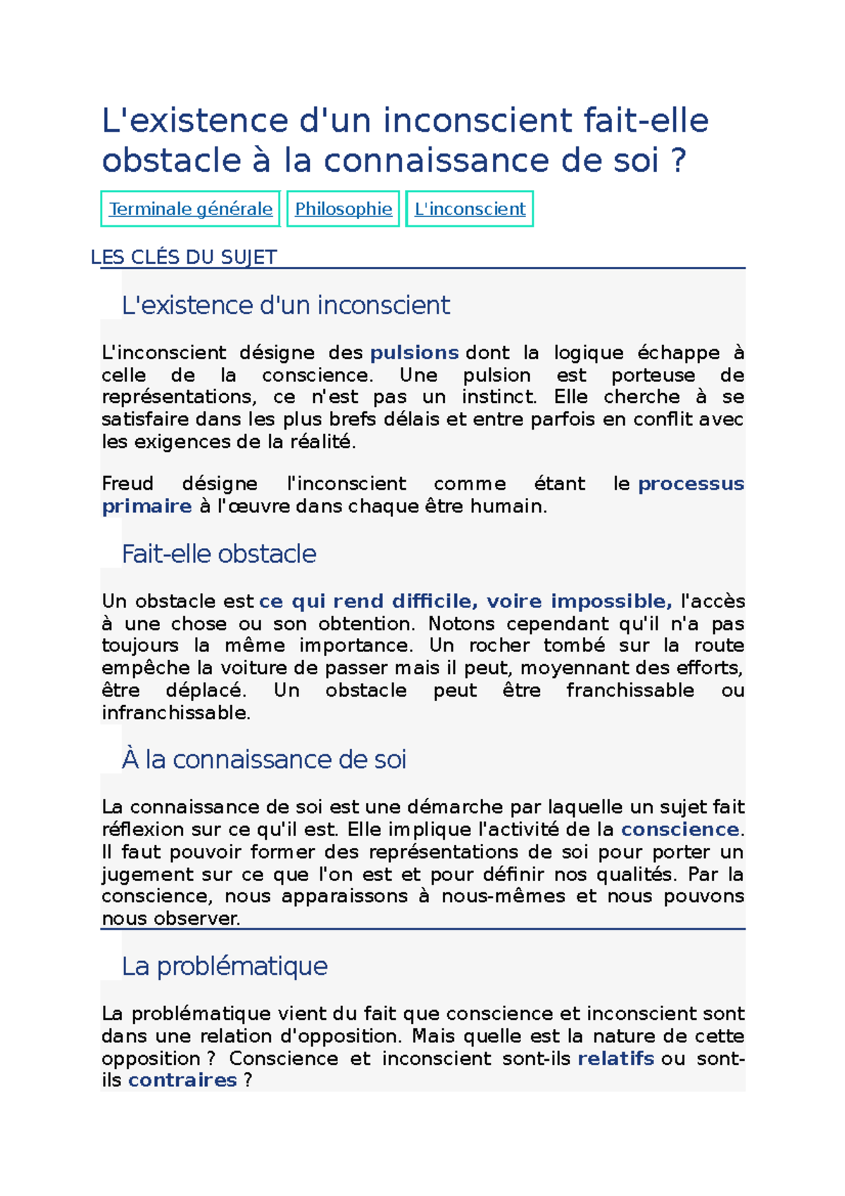 L inconscient 2 - 2 eme topique le Moi le surmoi et et le ça - L ...
