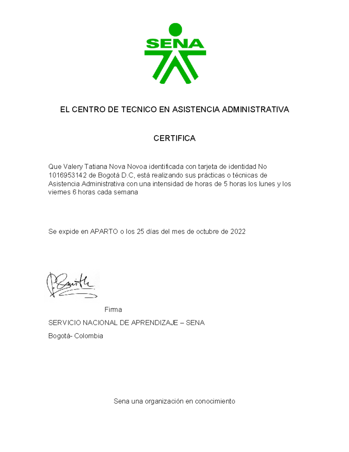 Constancia valery nova - EL CENTRO DE TECNICO EN ASISTENCIA ...