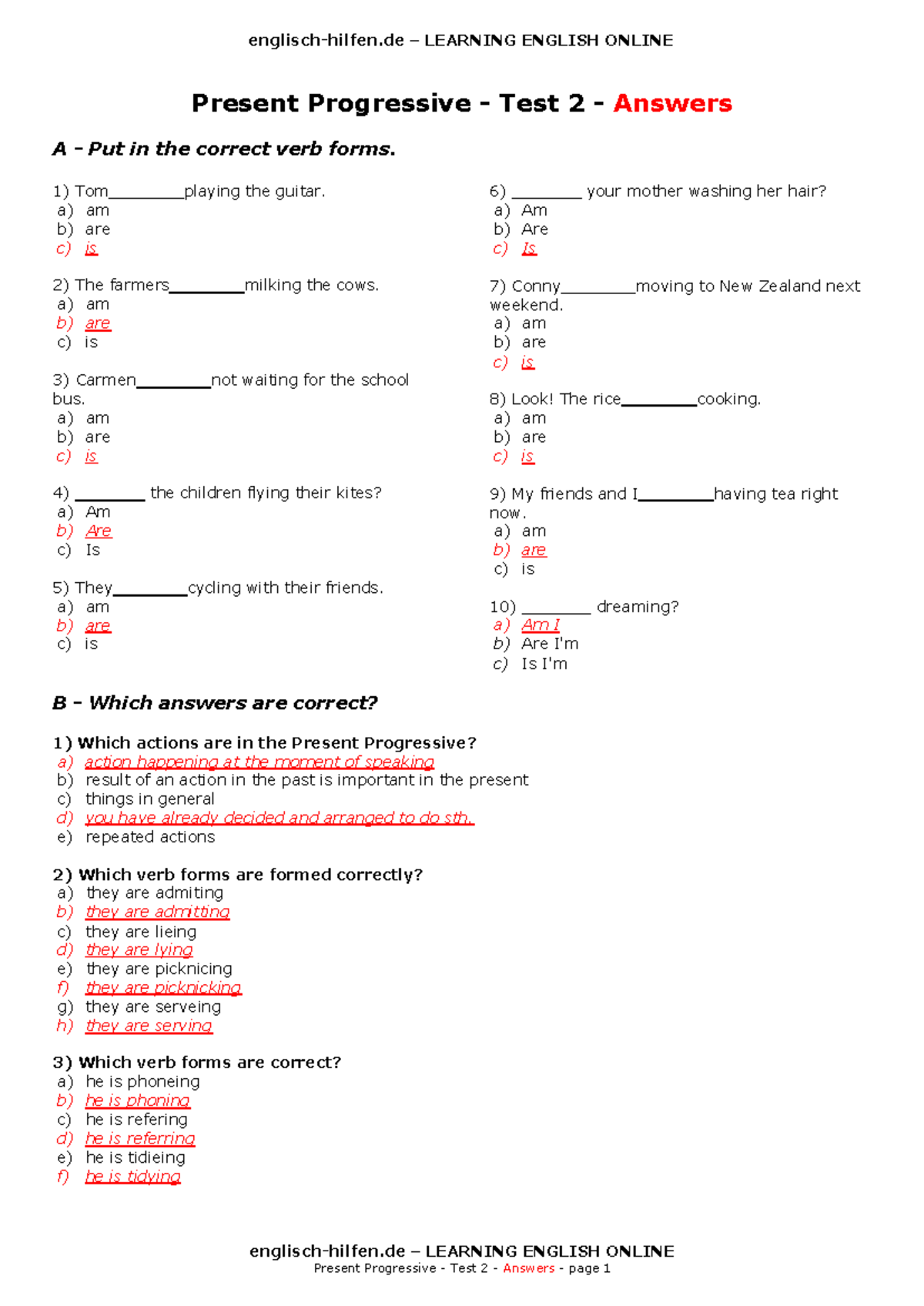 Answers Marciana la enana - englisch-hilfen – LEARNING ENGLISH ONLINE ...