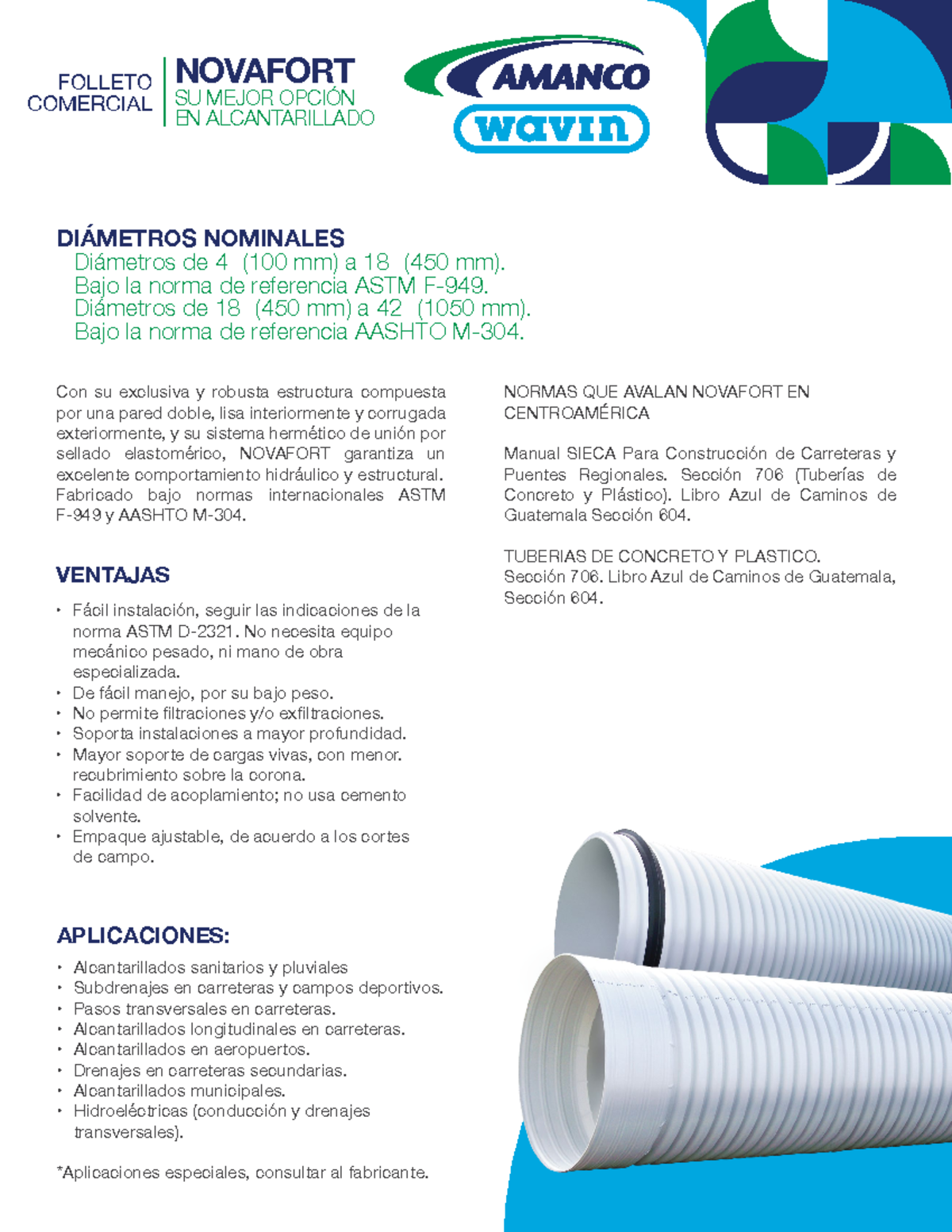 Ficha-T Novafort - Con su exclusiva y robusta estructura compuesta por una pared doble, lisa ...