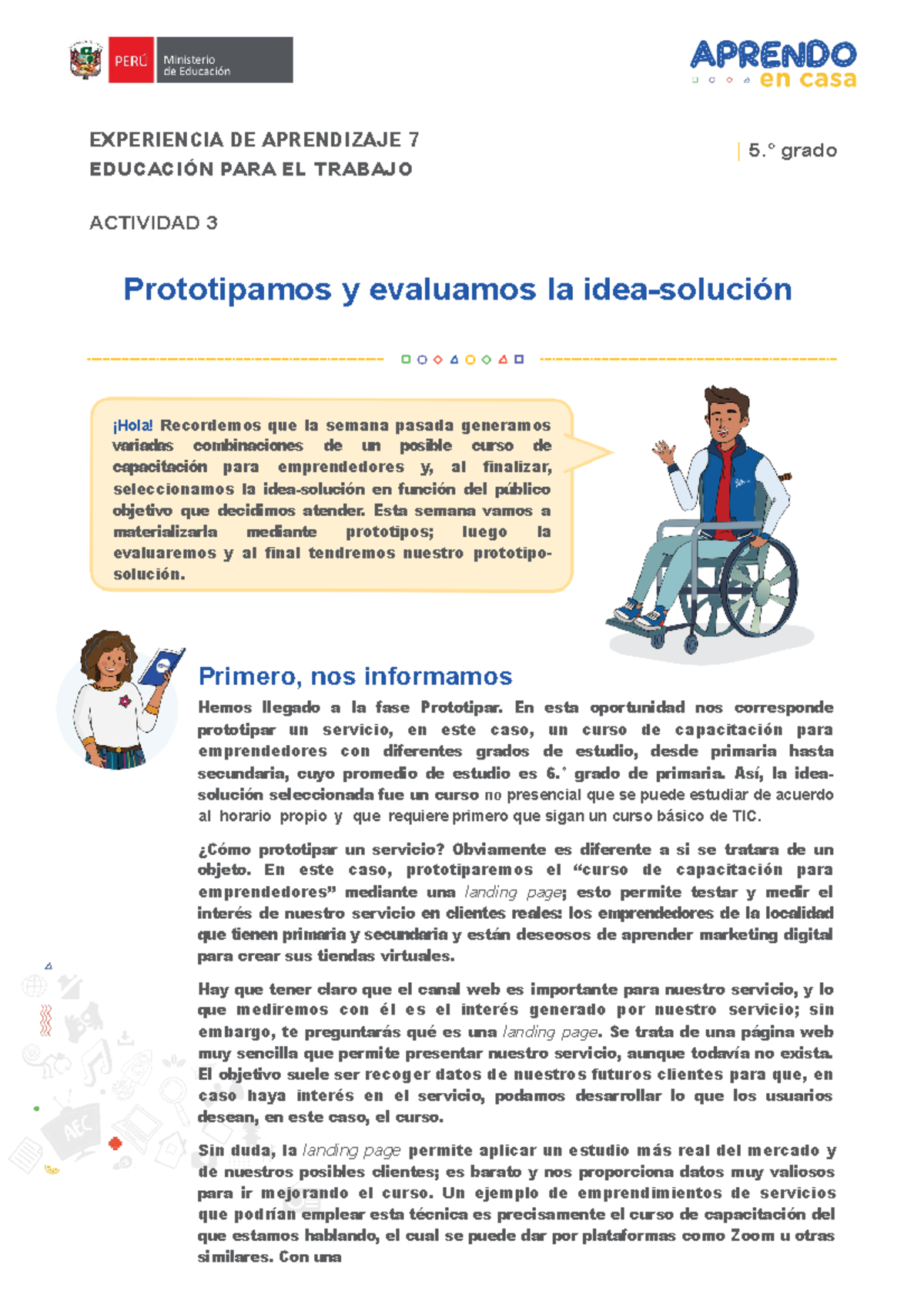 EPT 18 - 22 Octubre 2021 PDF-WORD - ####### EXPERIENCIA DE APRENDIZAJE 7 ####### EDUCACIÓN PARA ...
