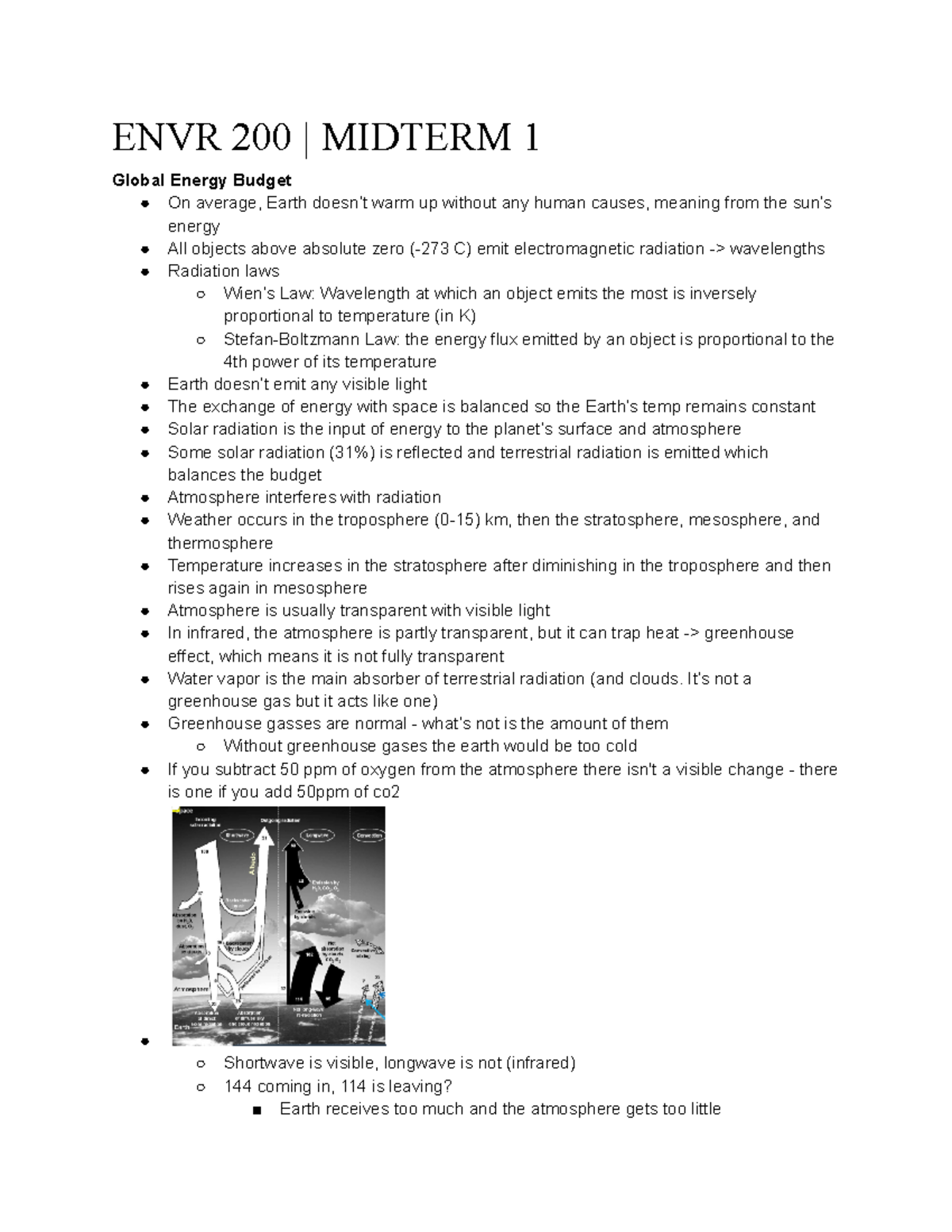 ENVR 200 Midterm 1 PREP 2024 - ENVR 200 | MIDTERM 1 Global Energy ...