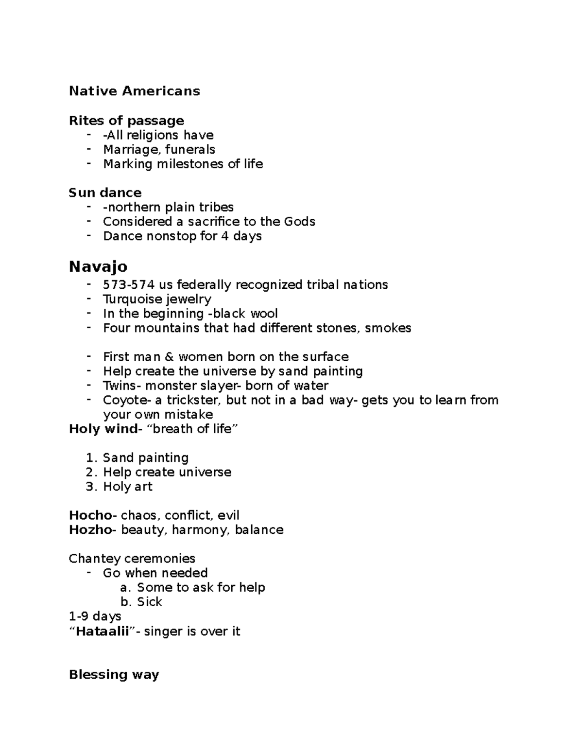 Native Americans - Second Half of the Semester - Native Americans Rites ...