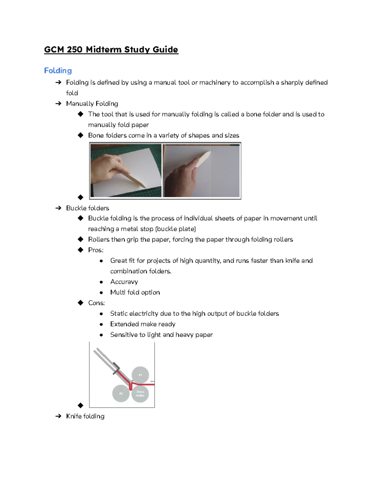 GCM 250 Midterm Study Guide - GCM 250 Midterm Study Guide Folding ...