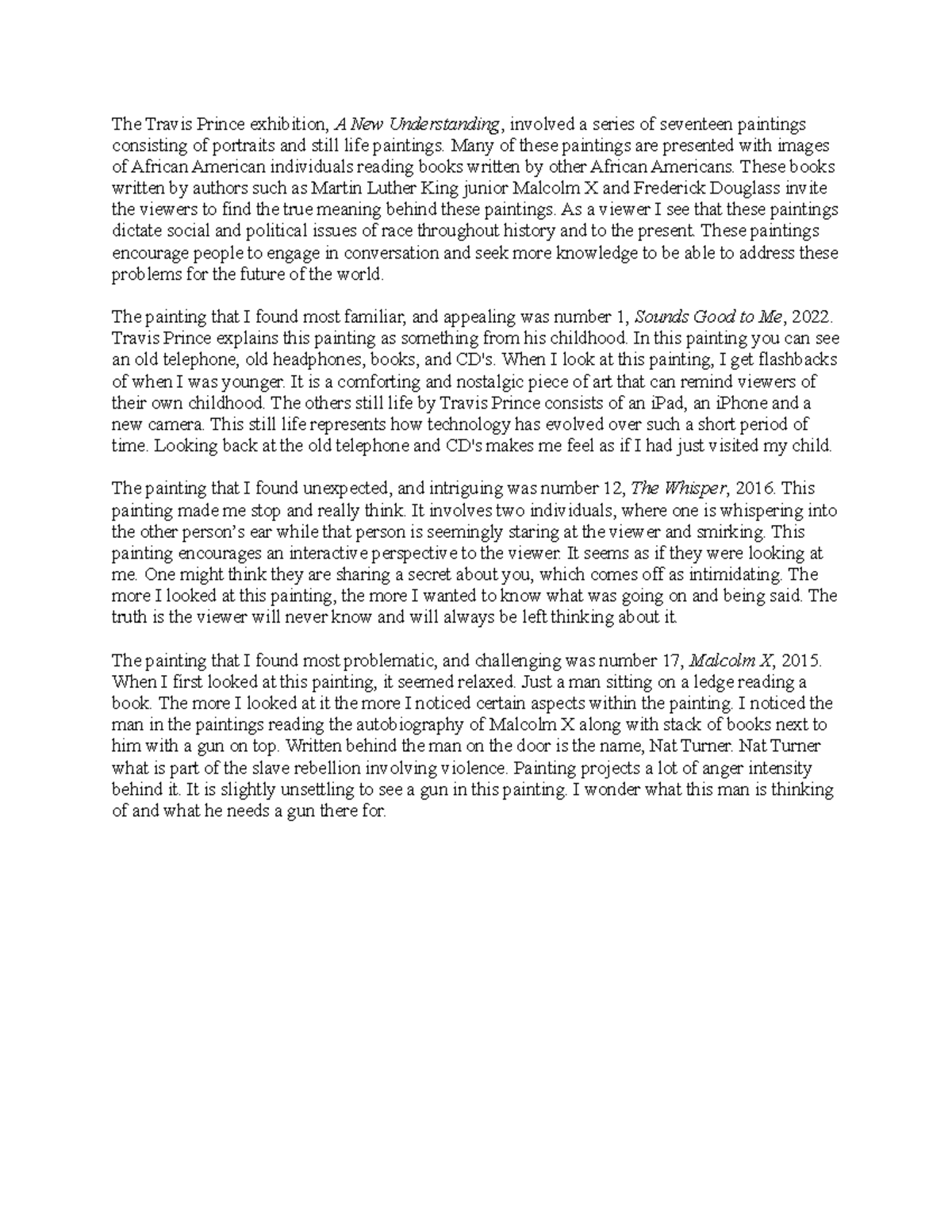 Discussion - ARTH 103 Art History: Global Visual Cultures- Travis ...