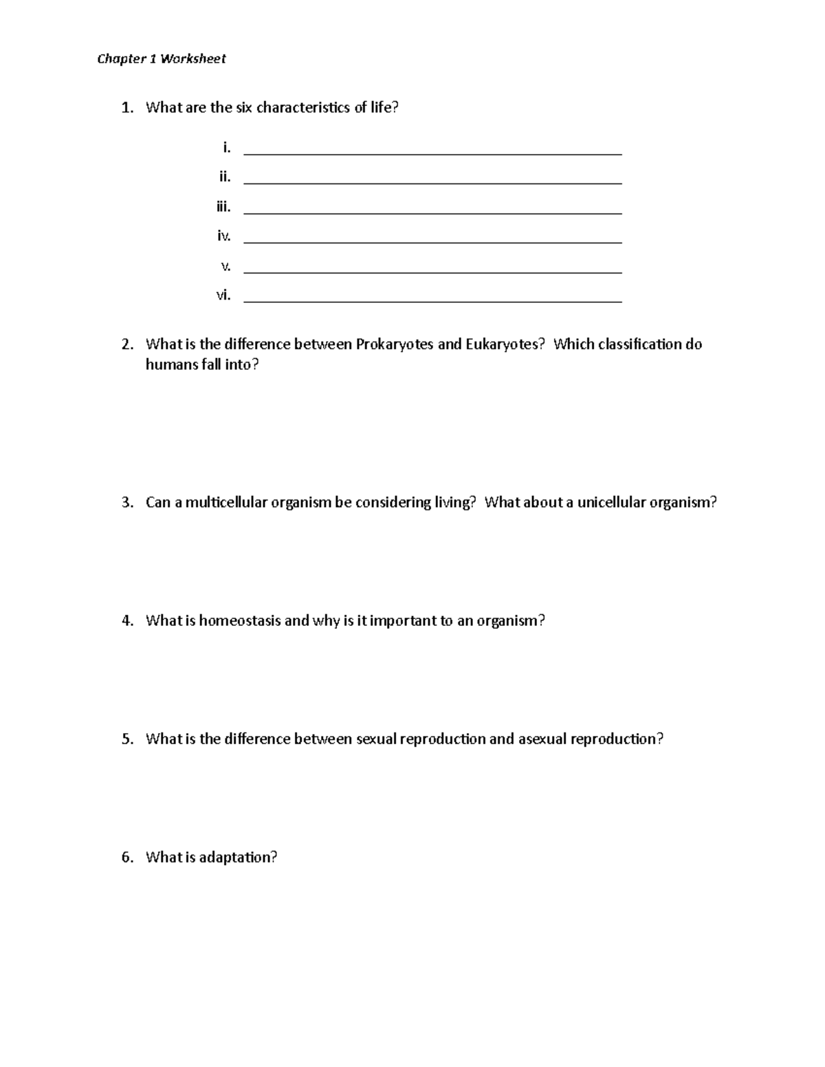 Chapter 1 Worksheet - LECTURE NOTES - Chapter 1 Worksheet What are the ...