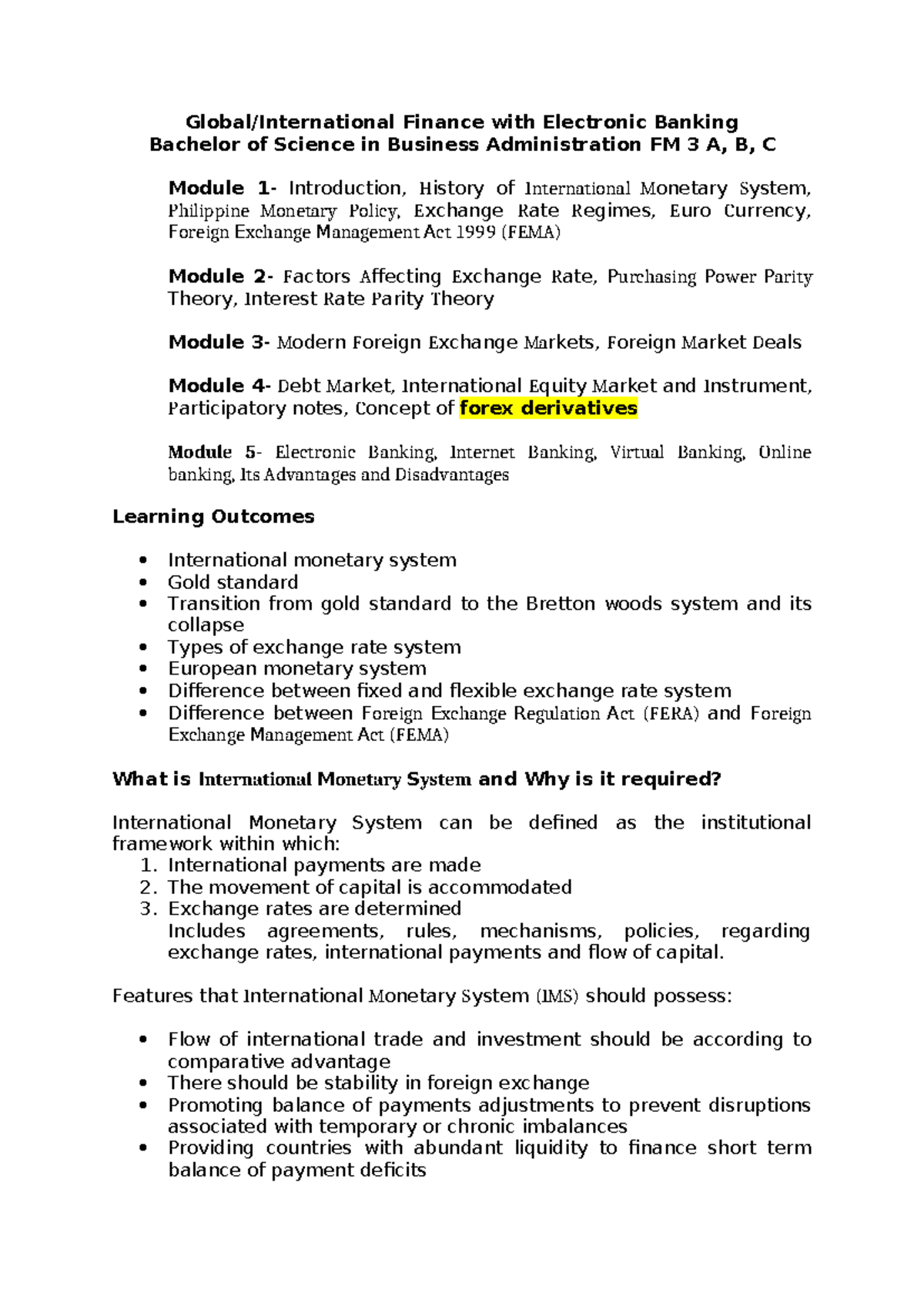 International-monetary-system - Global/International Finance with ...