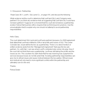 Bus 307 milestone 2 - Karlee Mullen BUS 307: Business Law II 5-1 Final ...