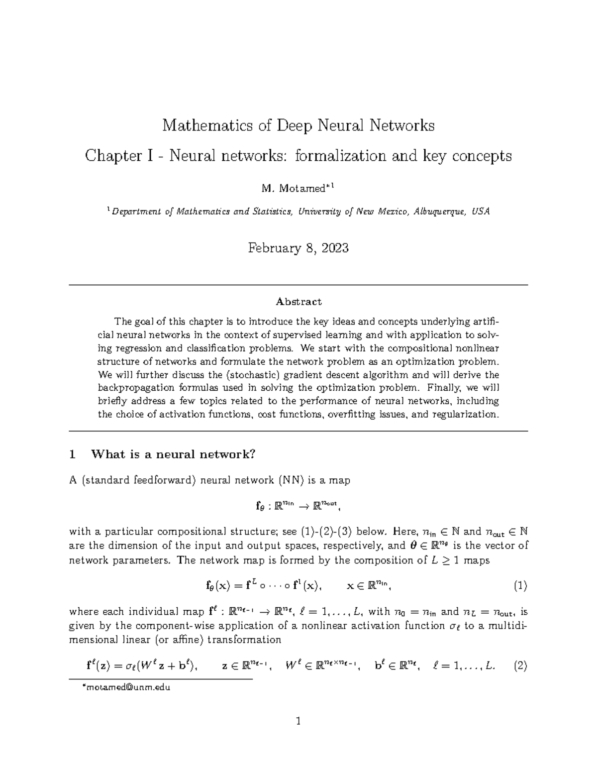 Chapter 1 Neural Networks Formalization And Key Concepts