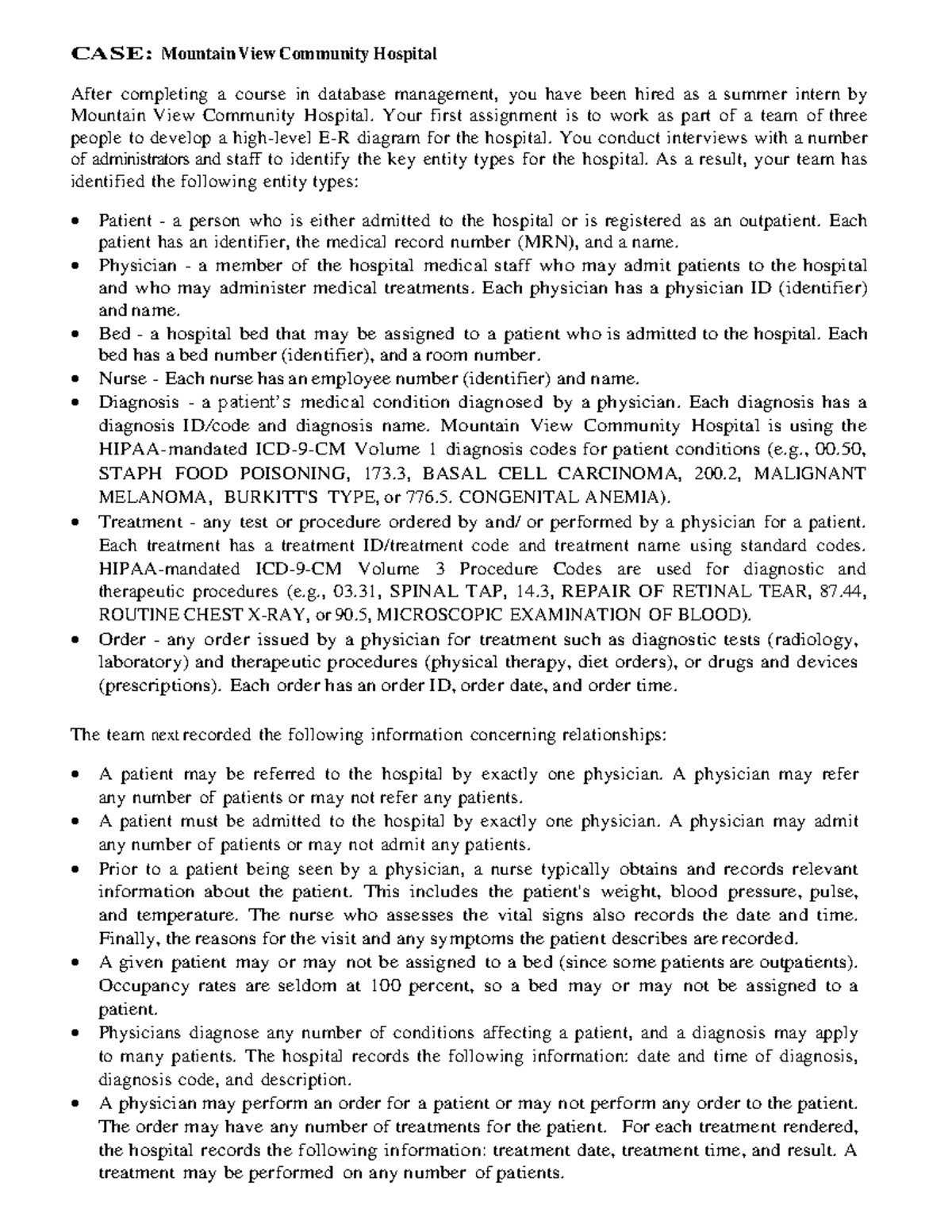 Case Study-Mountain View Community Hospital - CASE: Mountain View ...