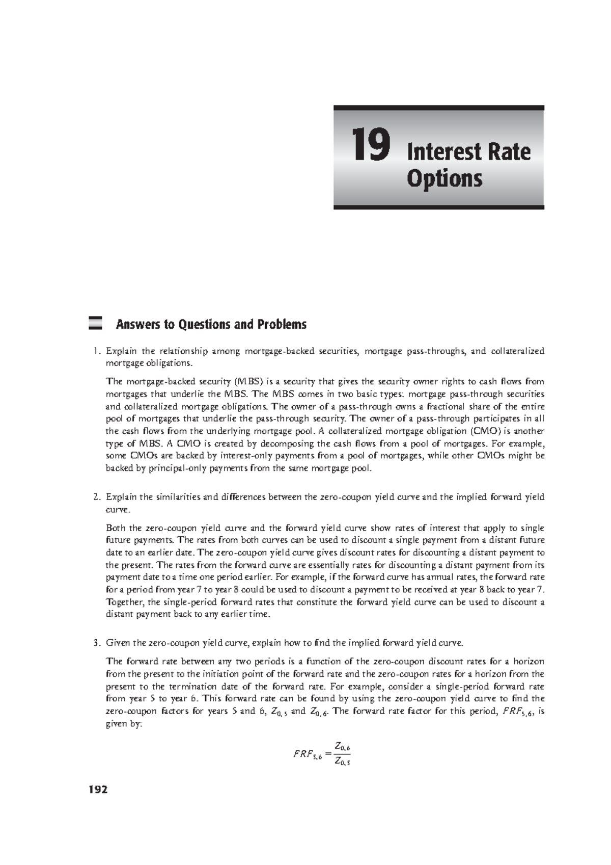 Chapter 19 solution - 192 Answers to Questions and Problems ####### 1 ...